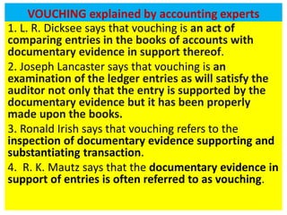 Chapter 4 -vouching | PPT