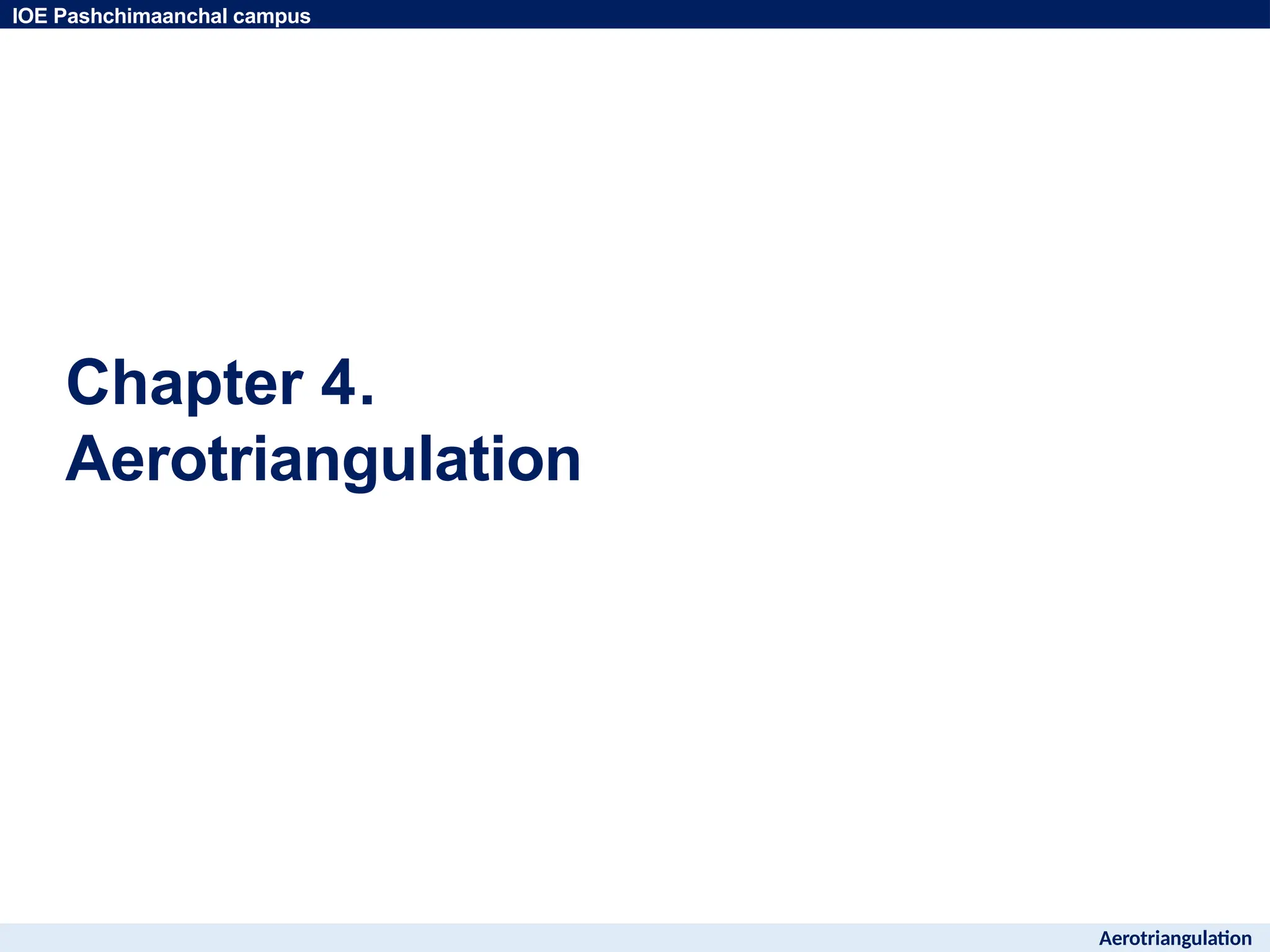 Chapter-4 Aerotriangulation.pptx............................ | PPTX