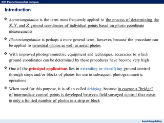Chapter-4 Aerotriangulation.pptx............................ | PPTX