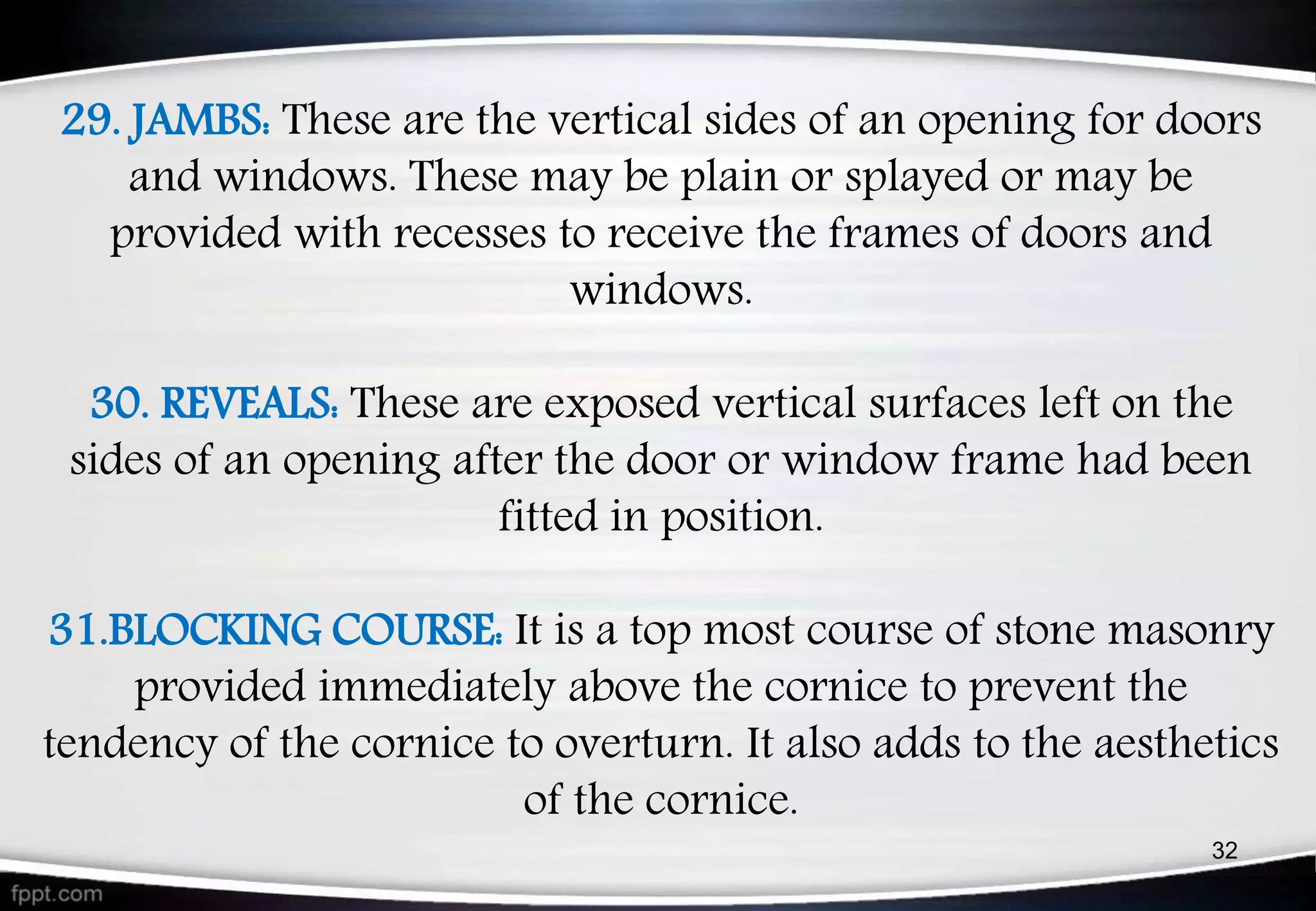Chapter 4 (a) stone masonry | PPTX