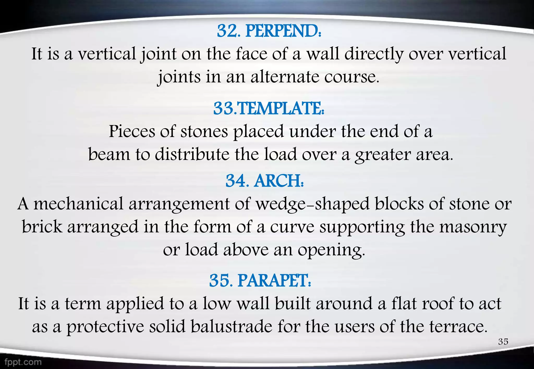 Chapter 4 (a) stone masonry | PPTX