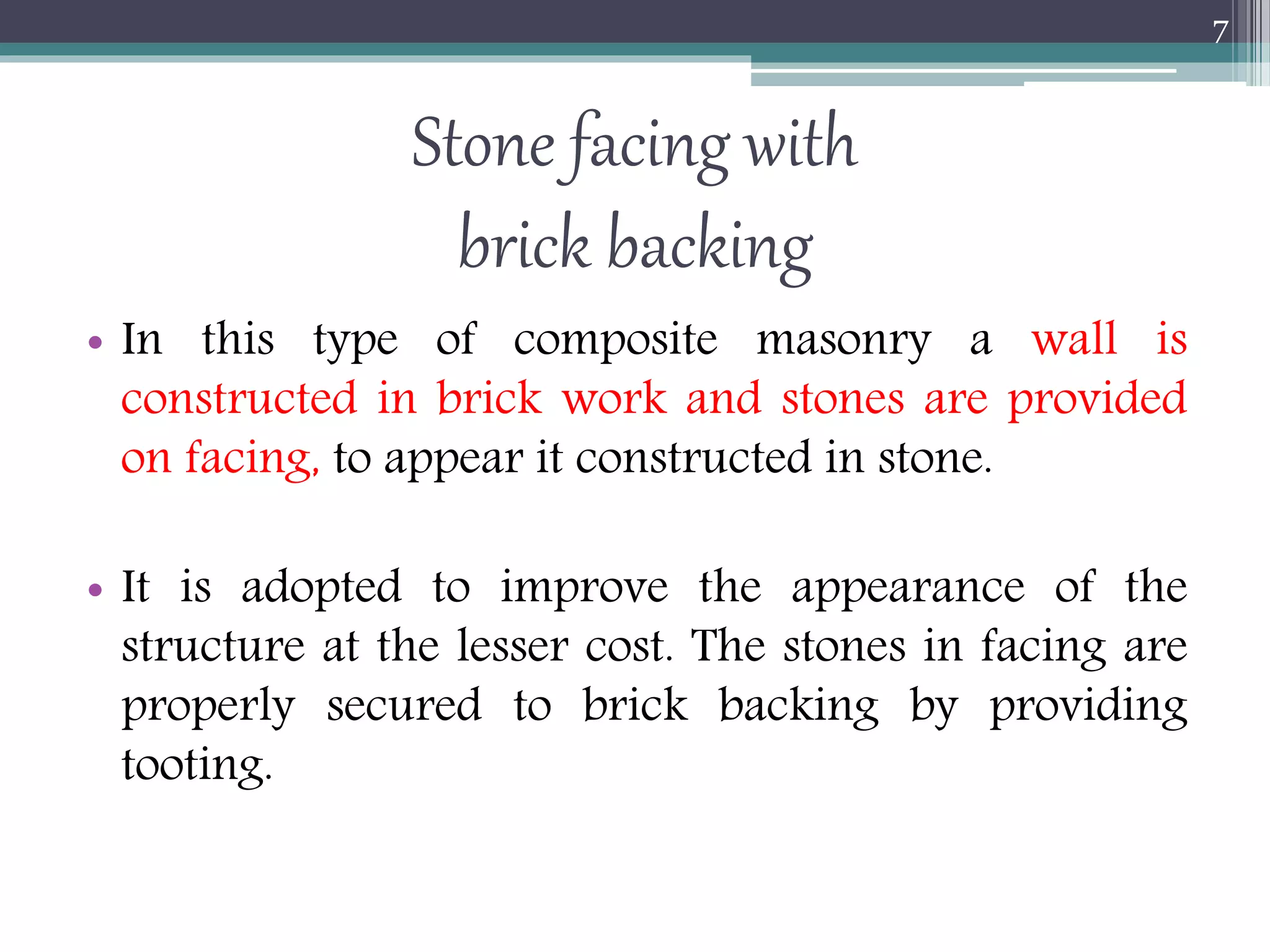 Chapter 4 (c) composite masonry | PPTX