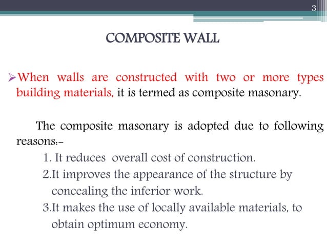 Chapter 4 (c) composite masonry | PPTX