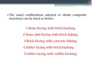 Chapter 4 (c) composite masonry | PPTX