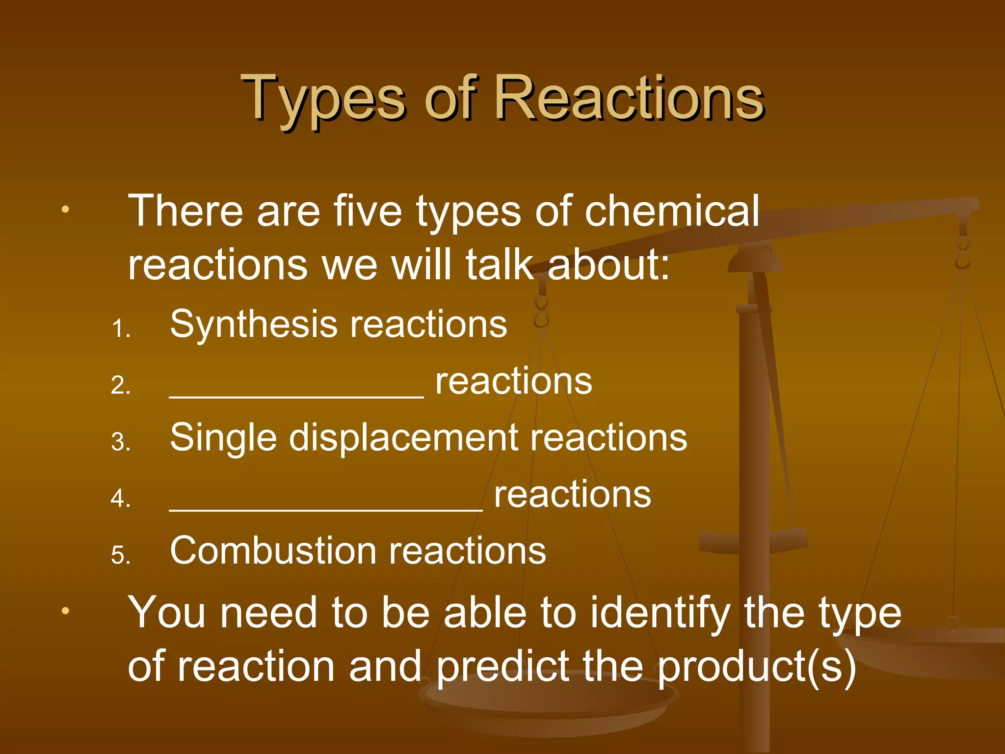 Chapter 4 chemical reactions | PPT