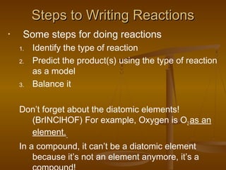 Chapter 4 chemical reactions | PPT