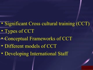 Chapter 4 cross cultural training | PPT