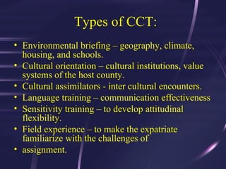 Chapter 4 cross cultural training | PPT