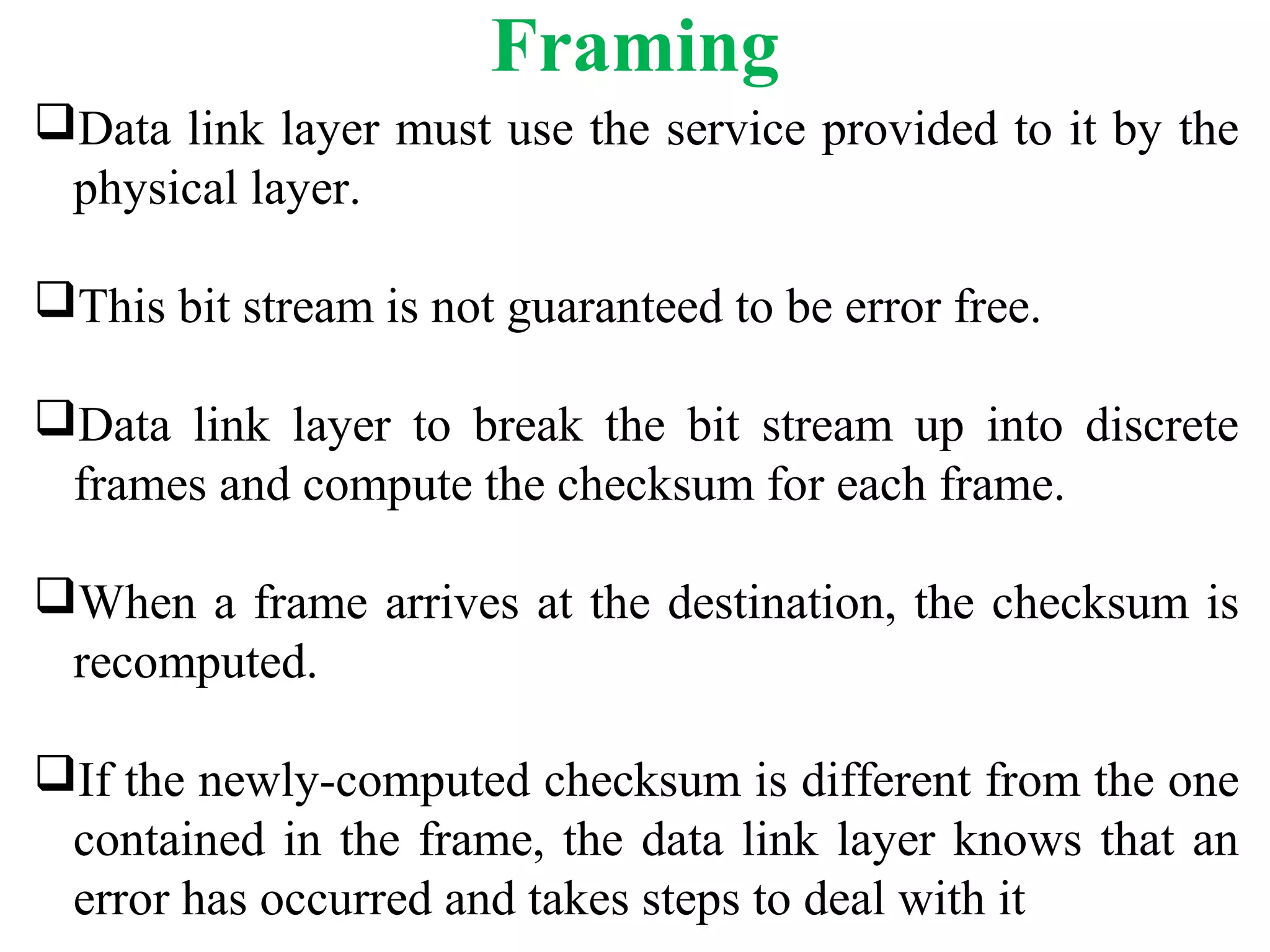 Chapter 4 data link layer | PPT