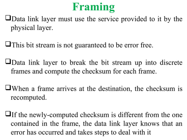 Chapter 4 data link layer | PPT