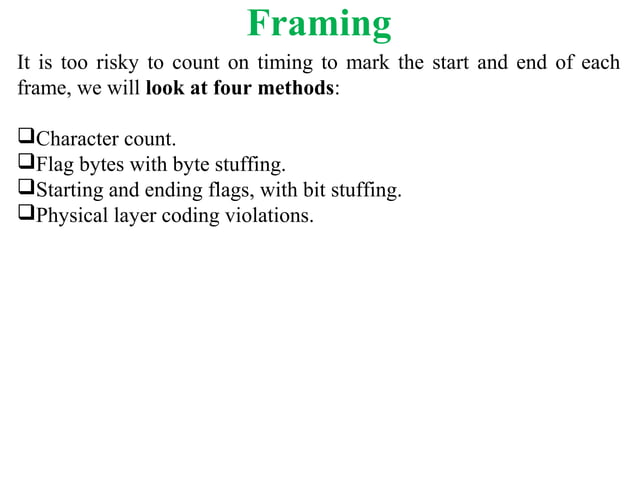Chapter 4 data link layer | PPT