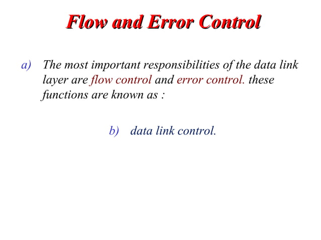 Chapter 4 data link layer | PPT