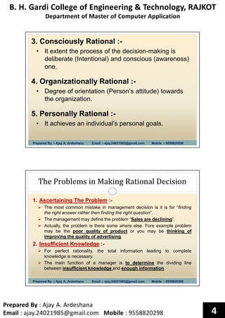Chapter 4 decision making | PDF