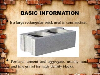 Chapter 4 (d) hollow concrete block masonry | PPTX