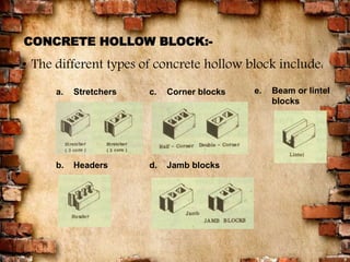 Chapter 4 (d) hollow concrete block masonry | PPTX