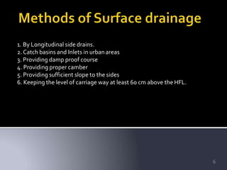 Chapter 4 Drainge and maintenance of road | PPTX