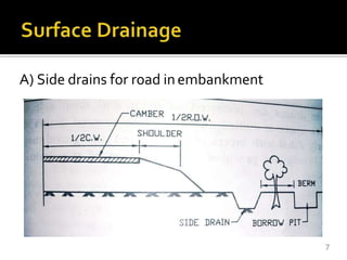 Chapter 4 Drainge and maintenance of road | PPTX