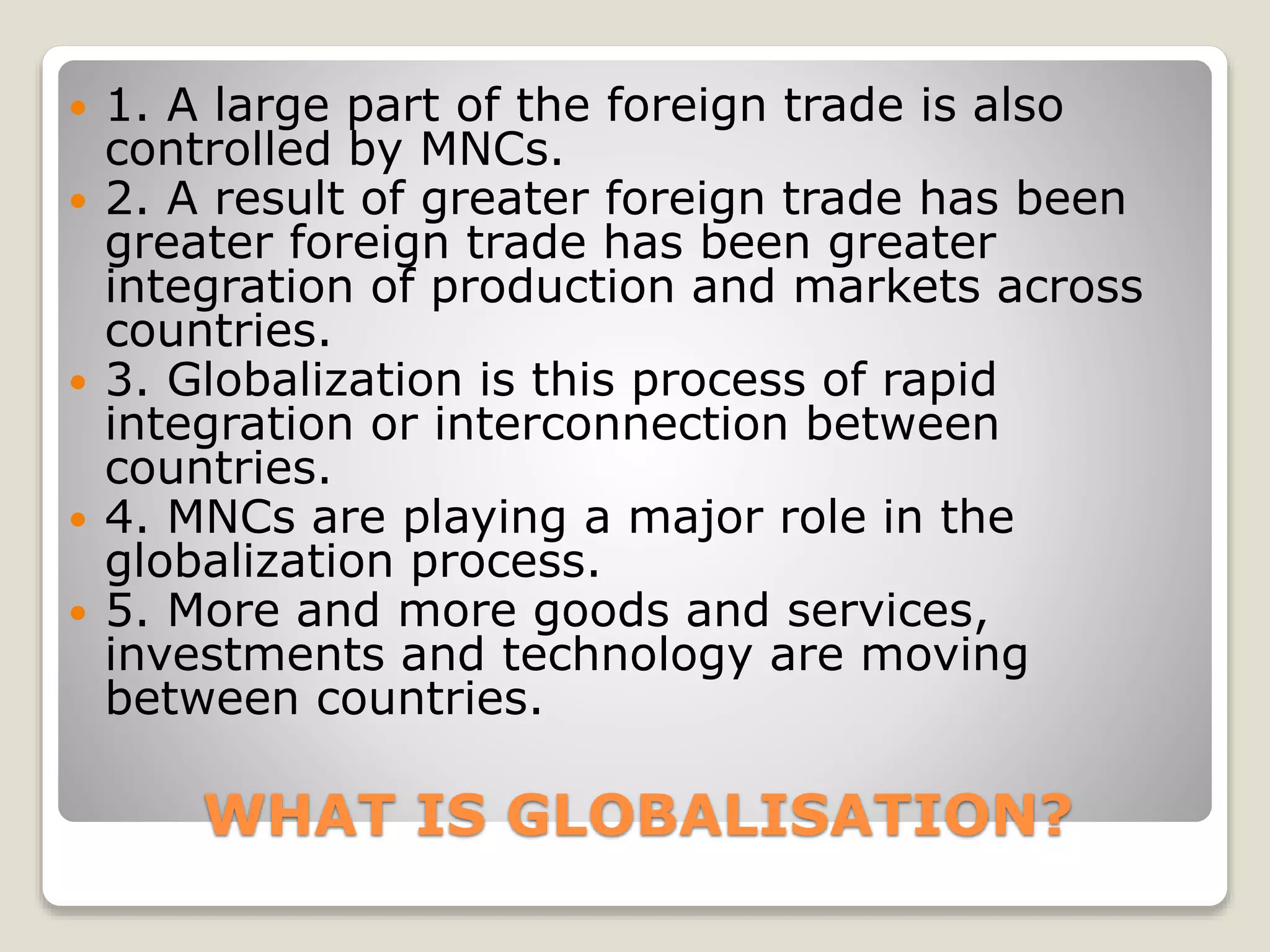 Globalisation and the Indian economy | PPTX