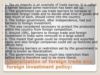 Globalisation and the Indian economy | PPTX