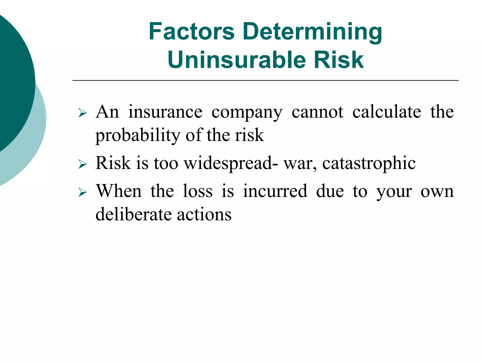 Chapter 4 insurability of risk | PPT