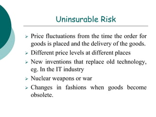 Chapter 4 insurability of risk | PPT