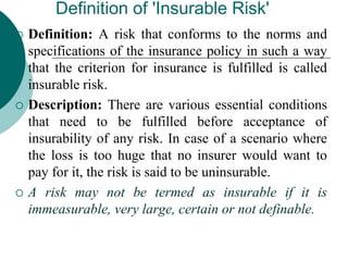 Chapter 4 insurability of risk | PPT