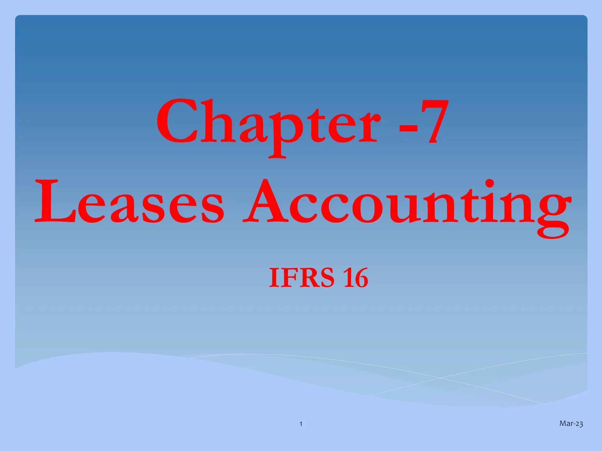 Accounting for lease a lecture note power point pdf | PDF