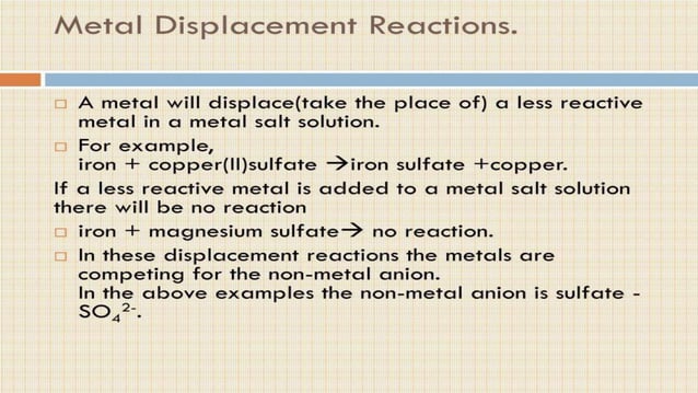 Chapter 4 metals and non-metals (class-8) CBSE | PPTX | Chemistry | Science