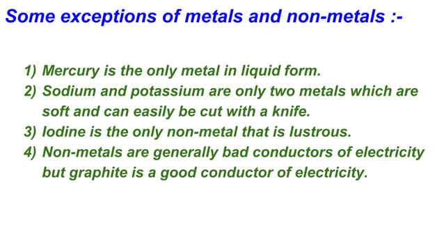 Chapter 4 metals and non-metals (class-8) CBSE | PPTX | Chemistry | Science