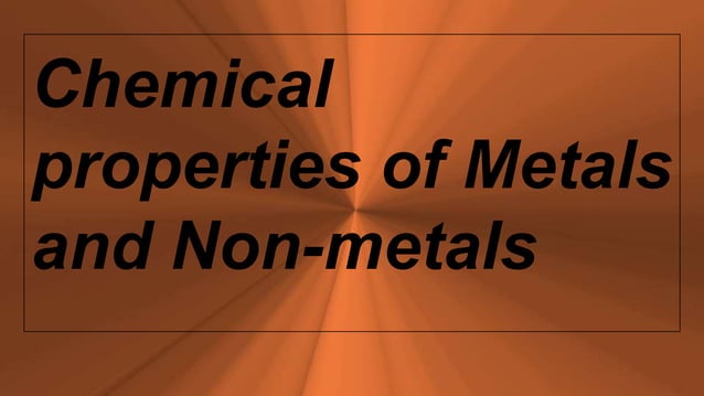 Chapter 4 metals and non-metals (class-8) CBSE | PPTX | Chemistry | Science