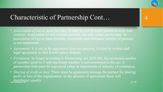 Partnership Firm - Business Studies (A-Level / 11 Grade) | PDF