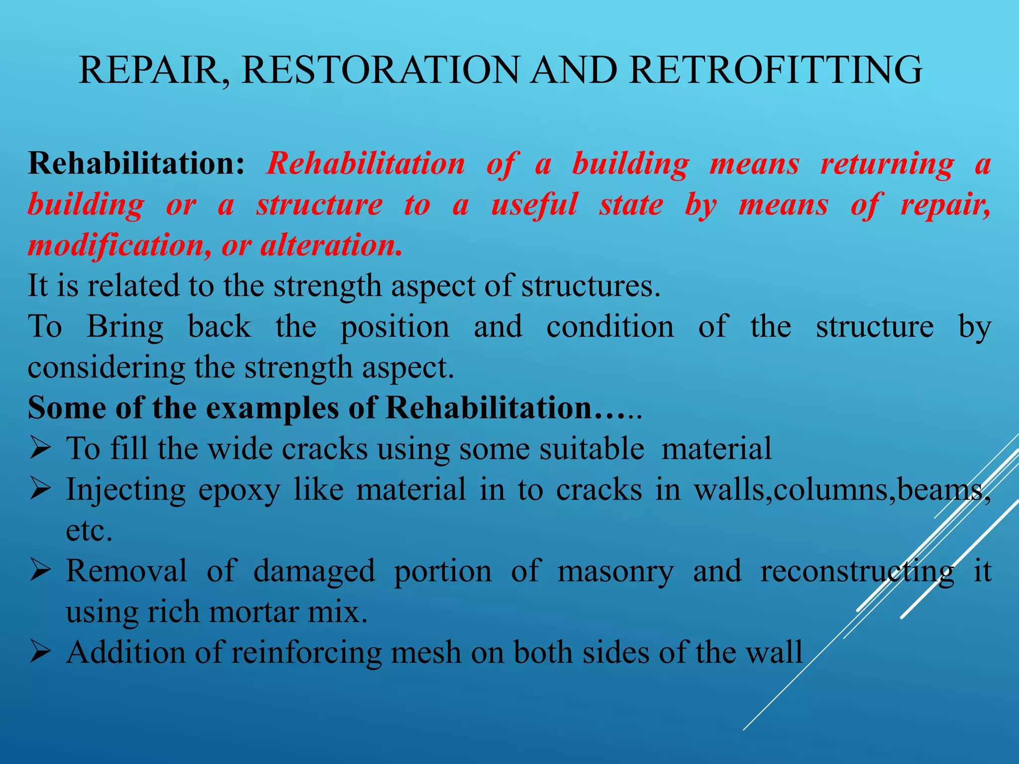 Chapter 4 repair, rehabilitation & retrofiiting | PPTX