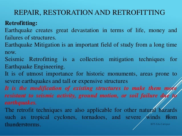 Chapter 4 repair, rehabilitation & retrofiiting