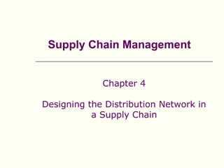 Designing the distribution network in a supply chain | PPT