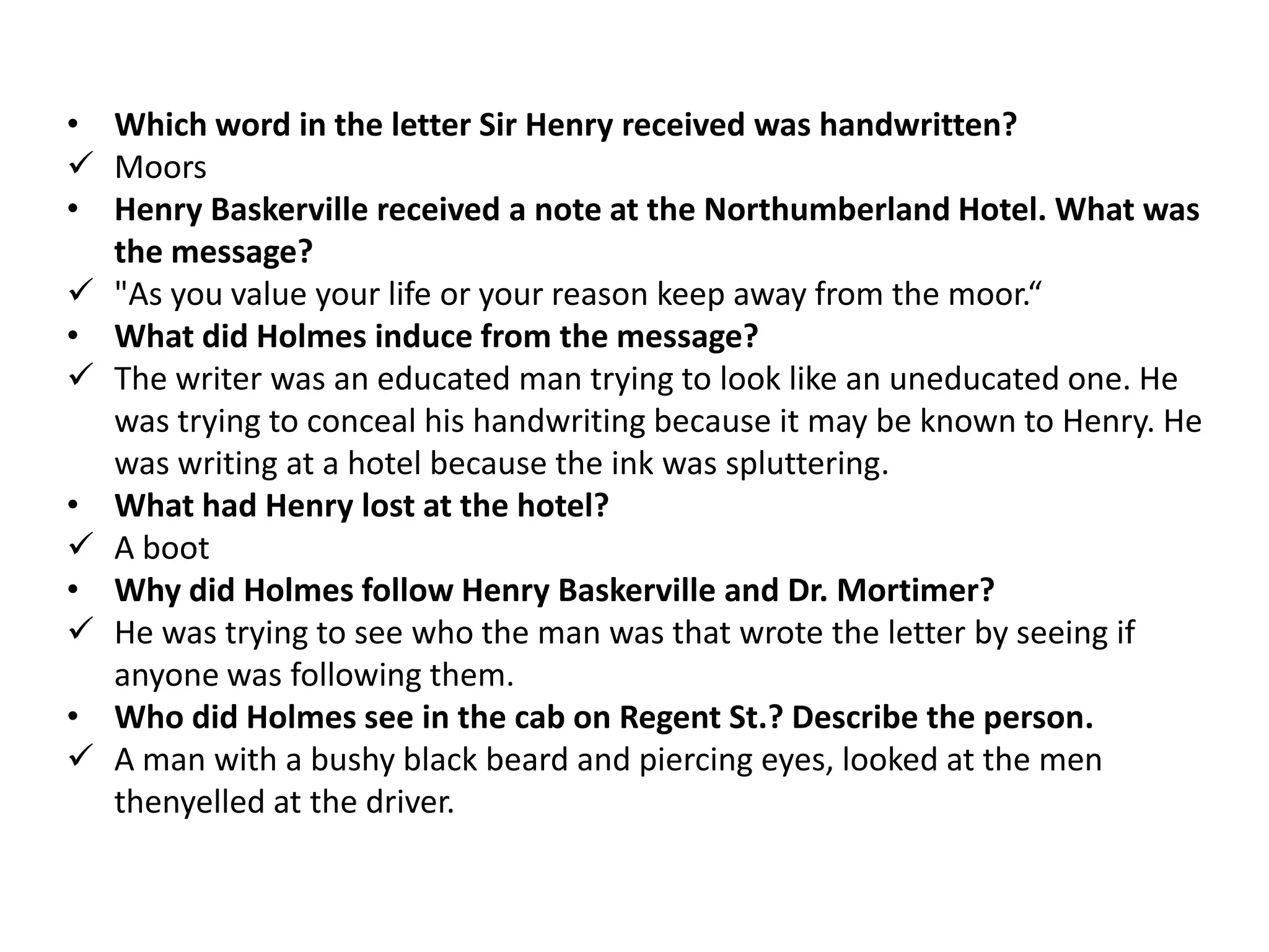 The hound of the baskerville Chapter 4 | PPTX