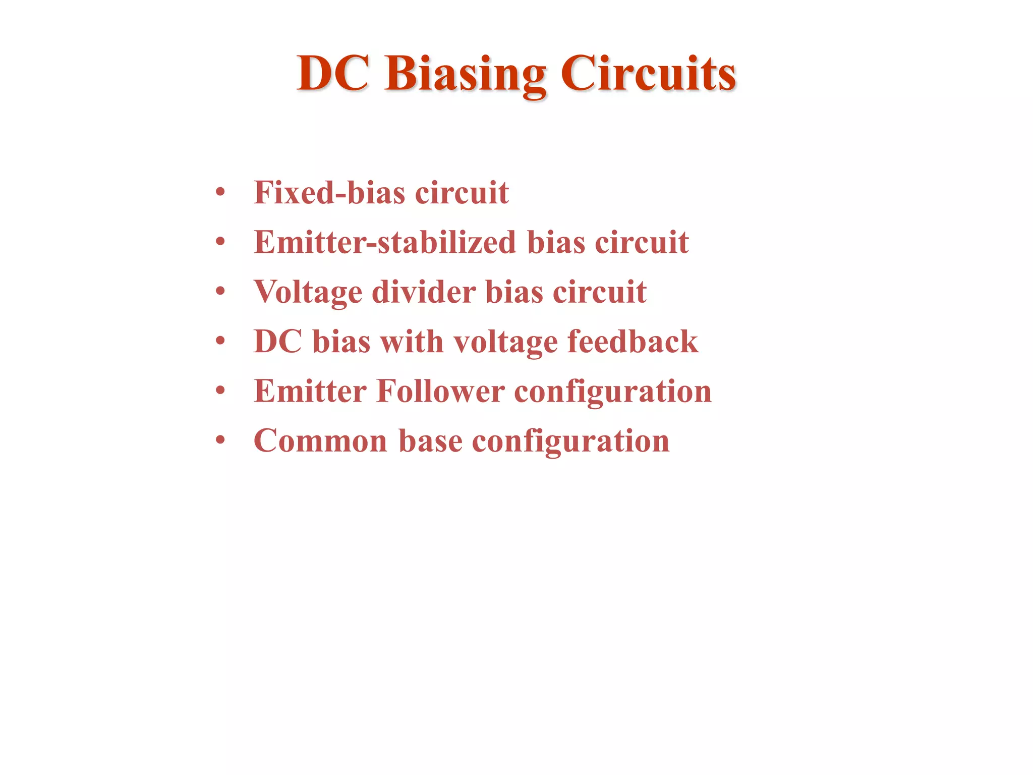 Electronics 1 : Chapter # 05 : DC Biasing BJT | PDF
