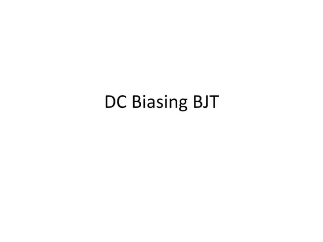 Electronics 1 : Chapter # 05 : DC Biasing BJT | PDF | Computer Networking | Computing