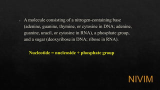Biochemistry and clinical pharmacy Chapter -5 Nucleic acid | PPTX ...