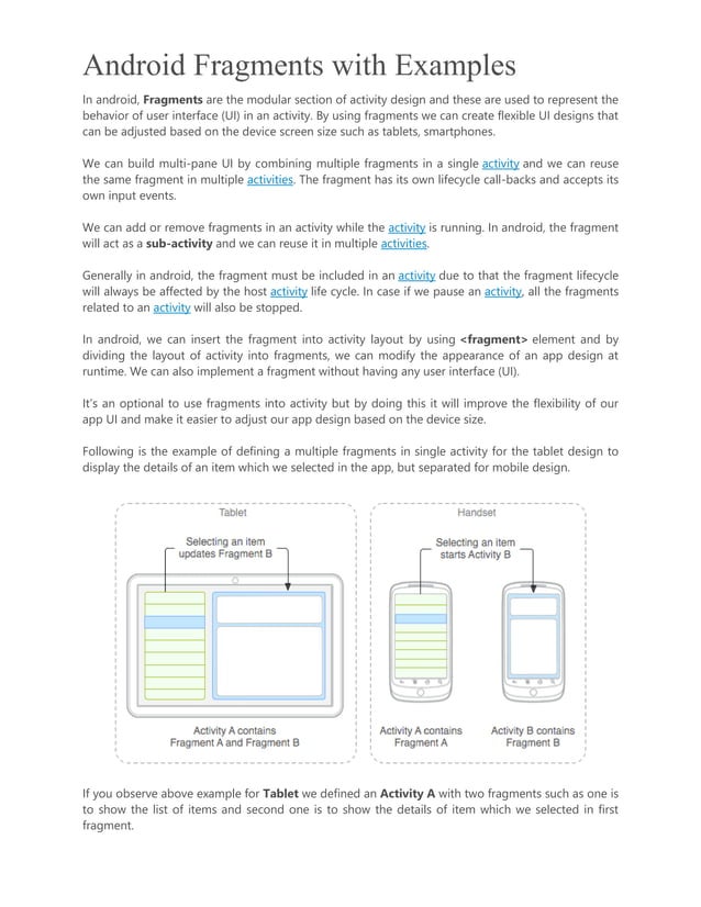 Android Application Components with Implementation & Examples | DOCX | Operating Systems ...