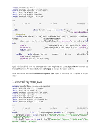 Android Application Components with Implementation & Examples | DOCX