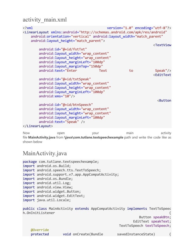 Android Application Components with Implementation & Examples | DOCX ...
