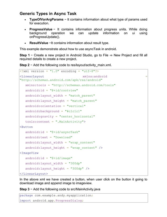 Android Application Components with Implementation & Examples | DOCX | Operating Systems ...