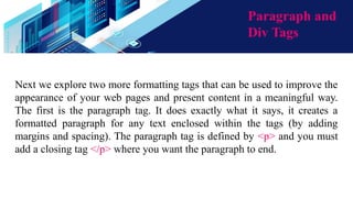 Chapter-5.pptx introduction to HTML and CSS | PPTX
