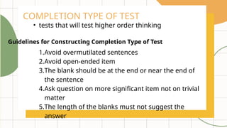 Assessment in learning chapter 5........ | PPTX