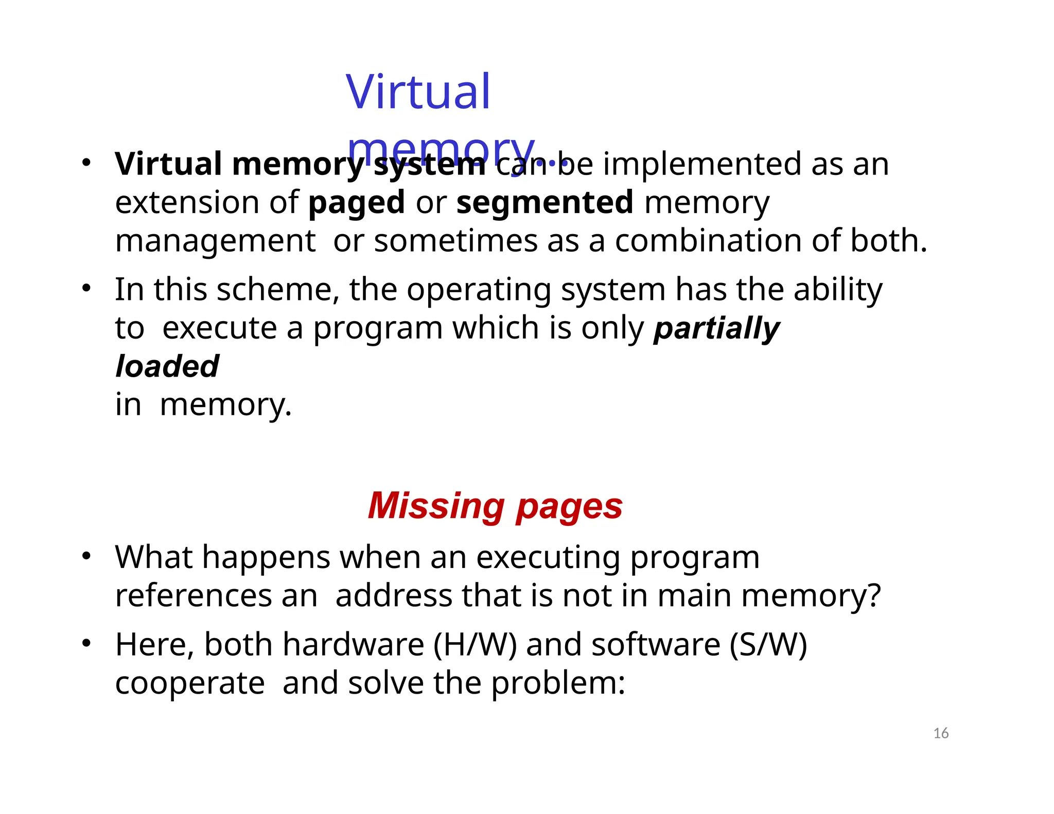 operating system virtual memory and logical memory | PPTX