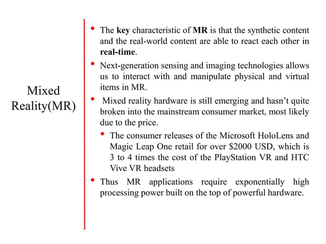 Chapter -5- Augumented Reality (AR).pptx | Home Entertainment Systems | Consumer Electronics