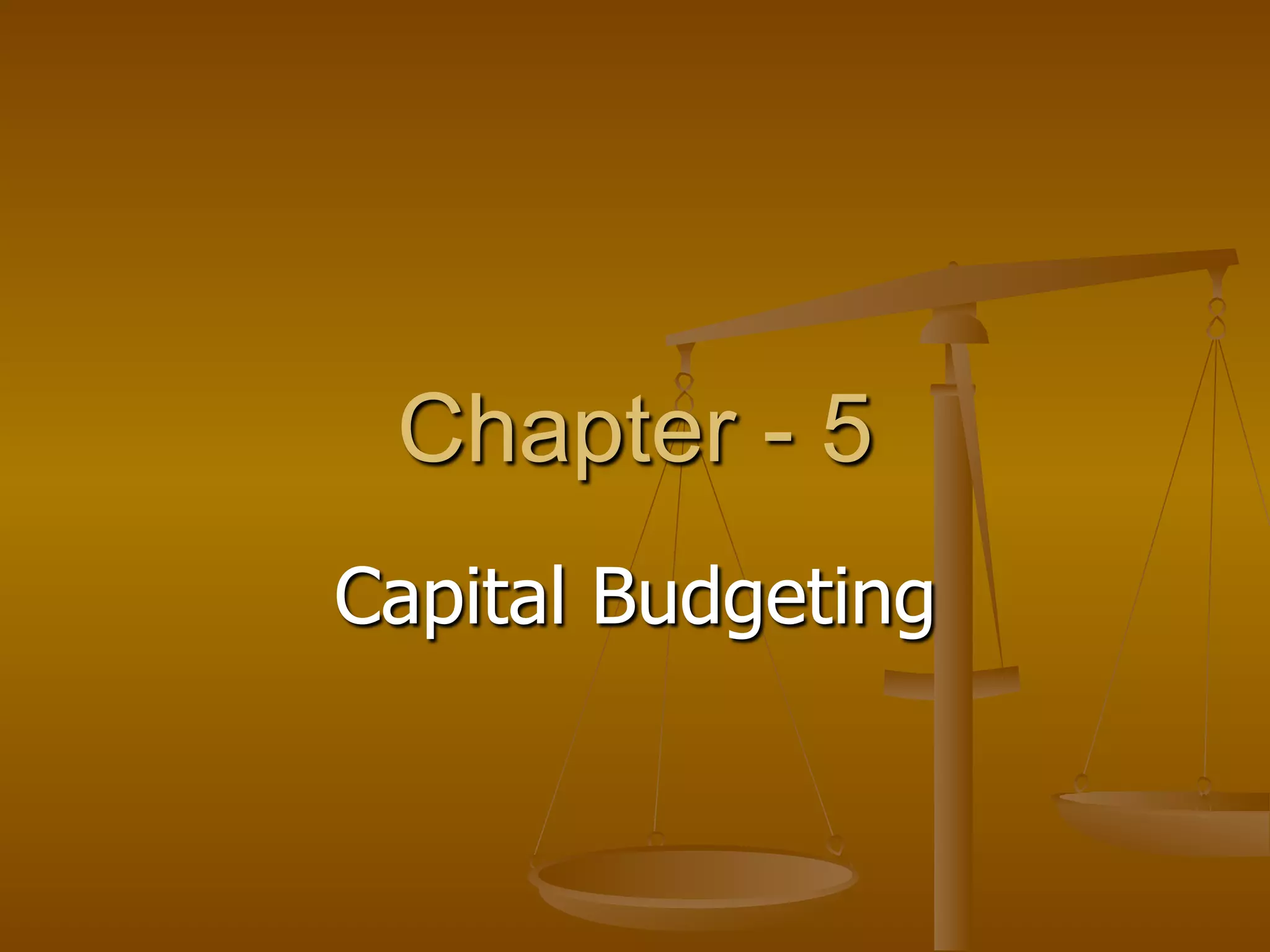 Chapter 5- capital budgeting | PDF