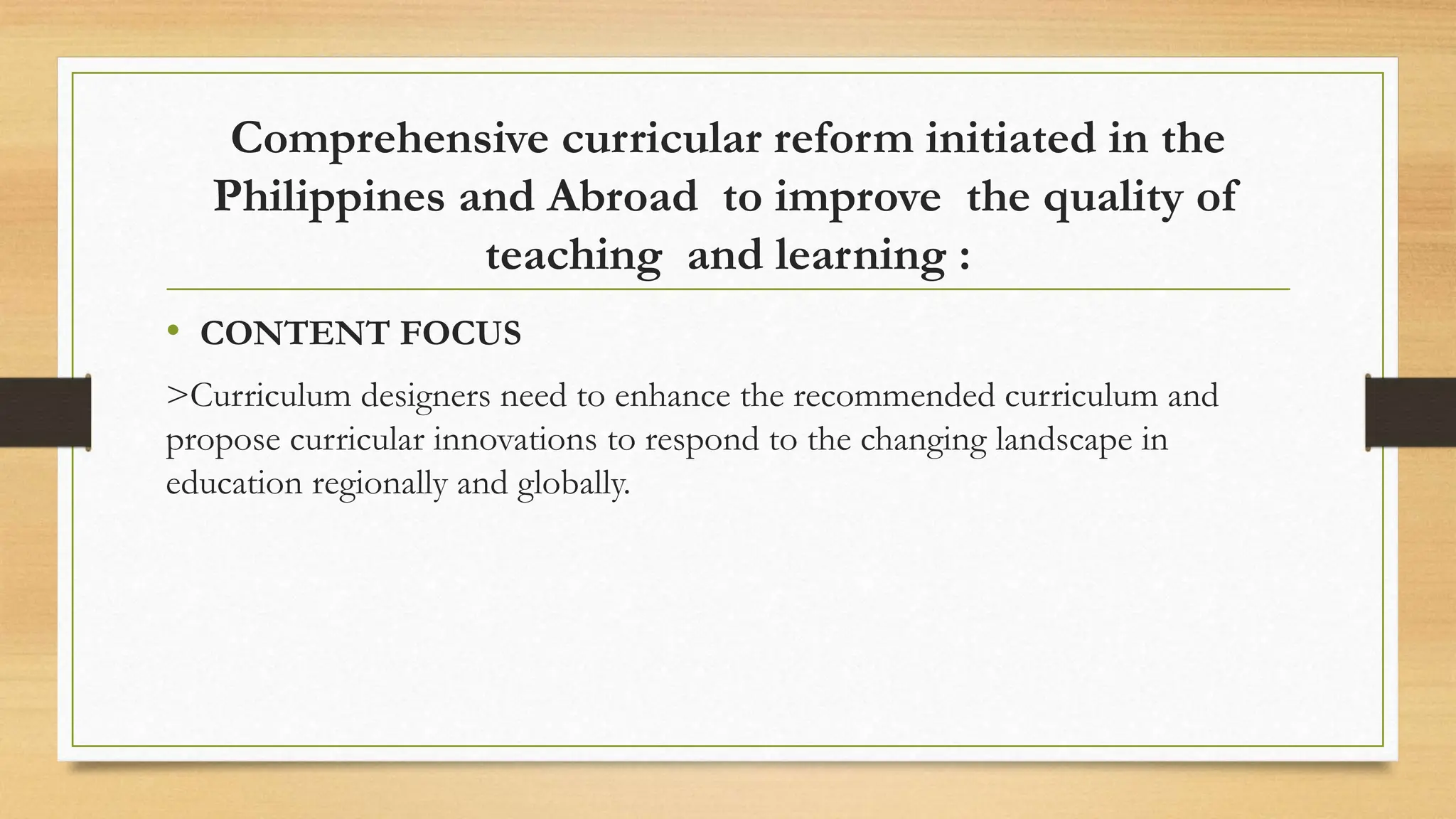 CHAPTER 5 THE TEACHER AND THE SCHOOL CURRICULUM | PPTX