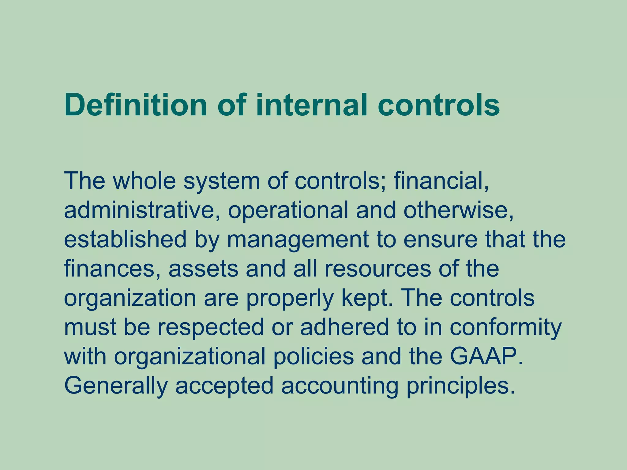Chapter 5 -Strong internal controls | PPT