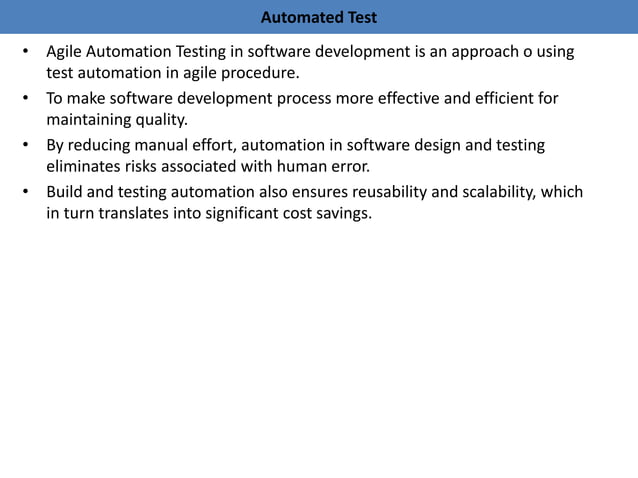 Chapter -5 Agile Testing types and its examples.pptx | Computer ...